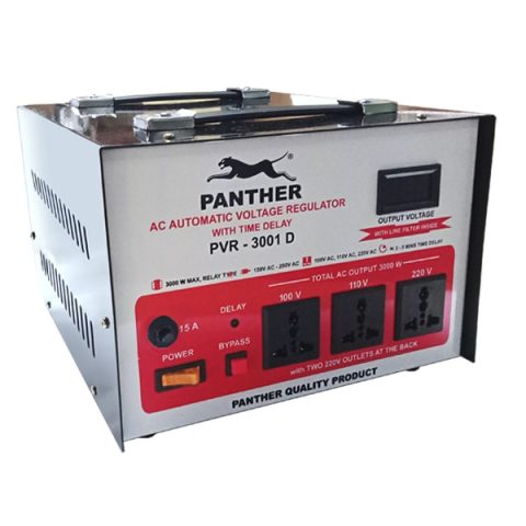 PVR 3001 D: 3000W Relay Type AVR w/ Step Down Transformer and Power on ...